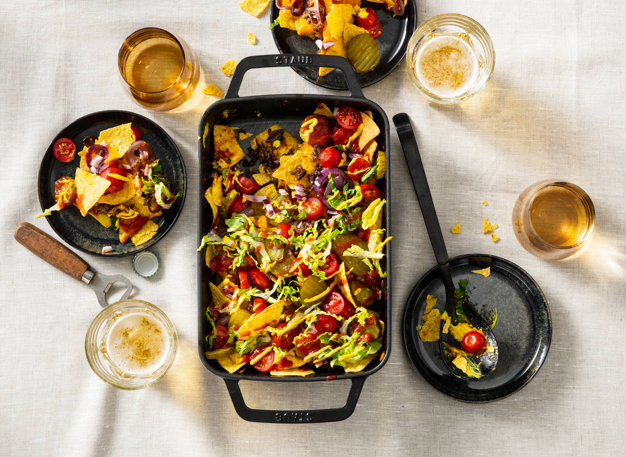 Cheeseburger-nacho's recept - Allerhande | Albert Heijn