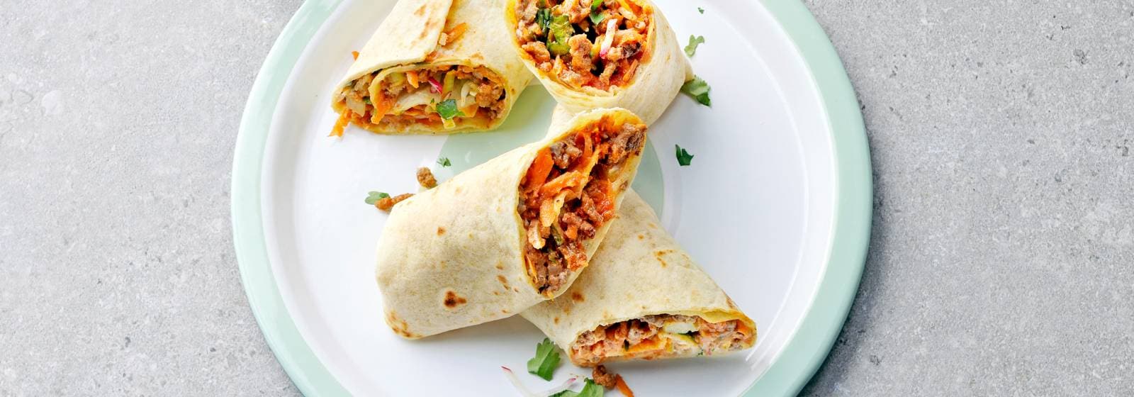 Wraps met gehakt en rauwkost recept - Allerhande | Albert Heijn België