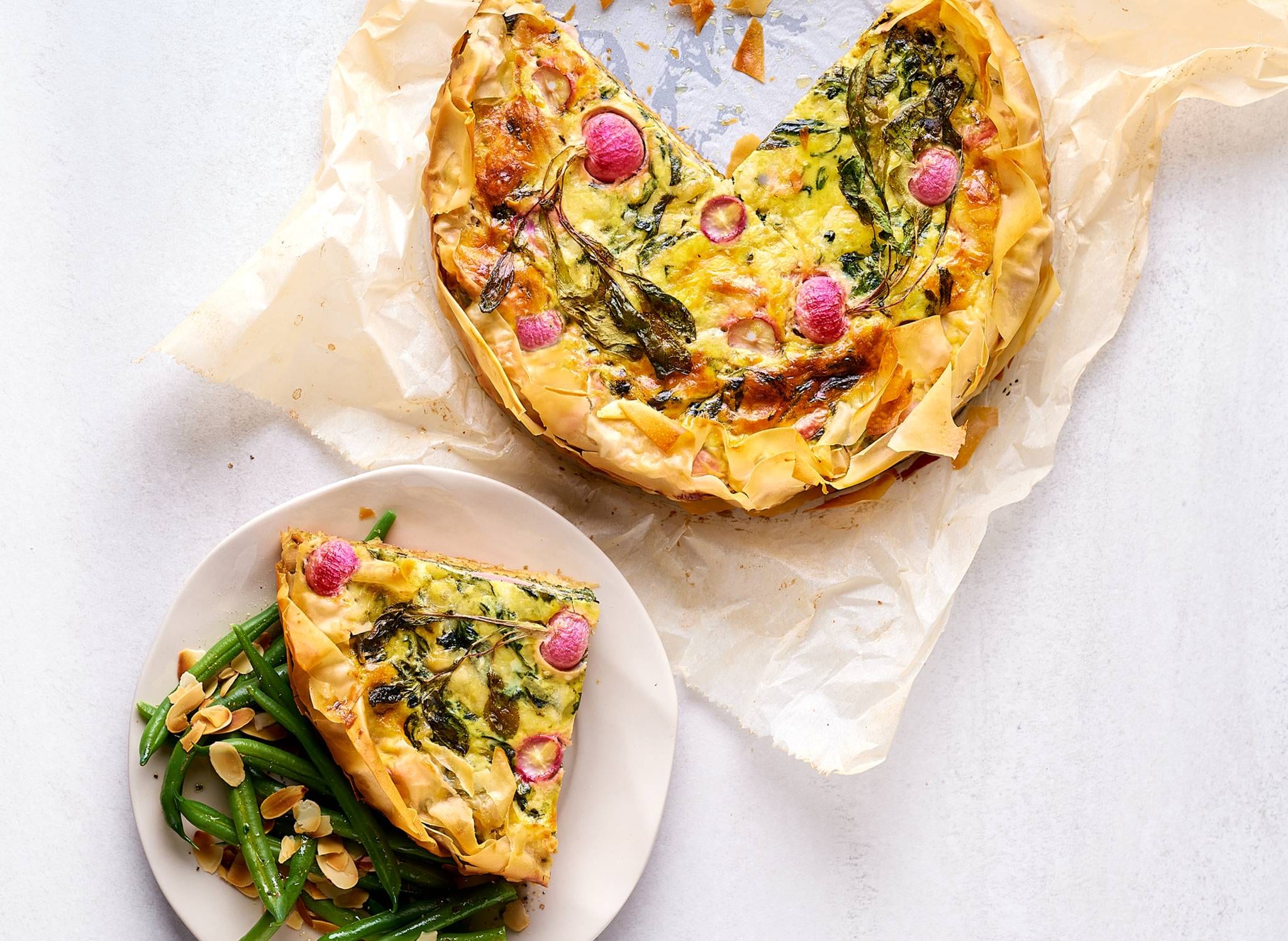 Filodeegtaart met radijs recept - Allerhande | Albert Heijn