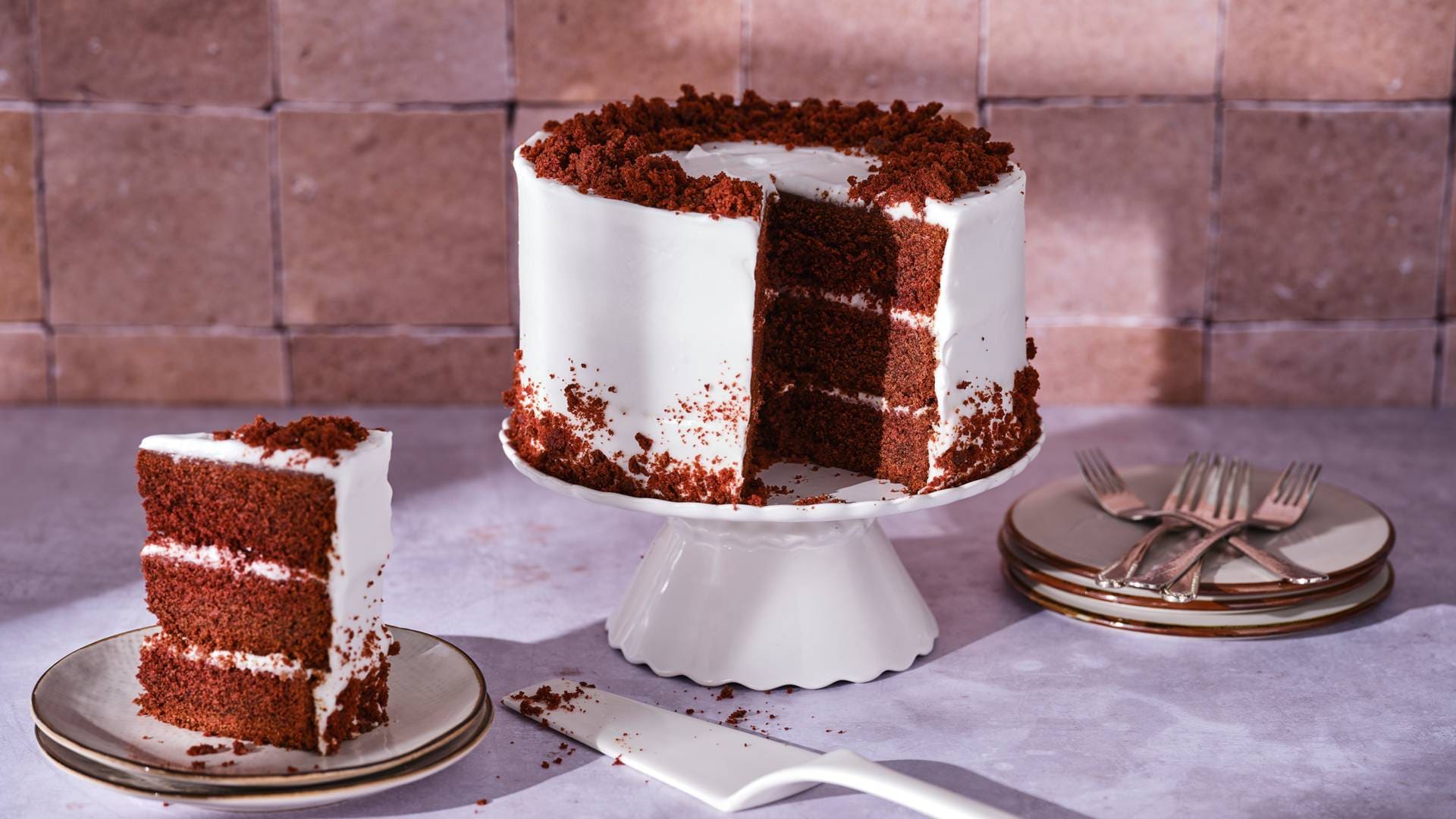 Vegan red velvet cake recept - Allerhande | Albert Heijn