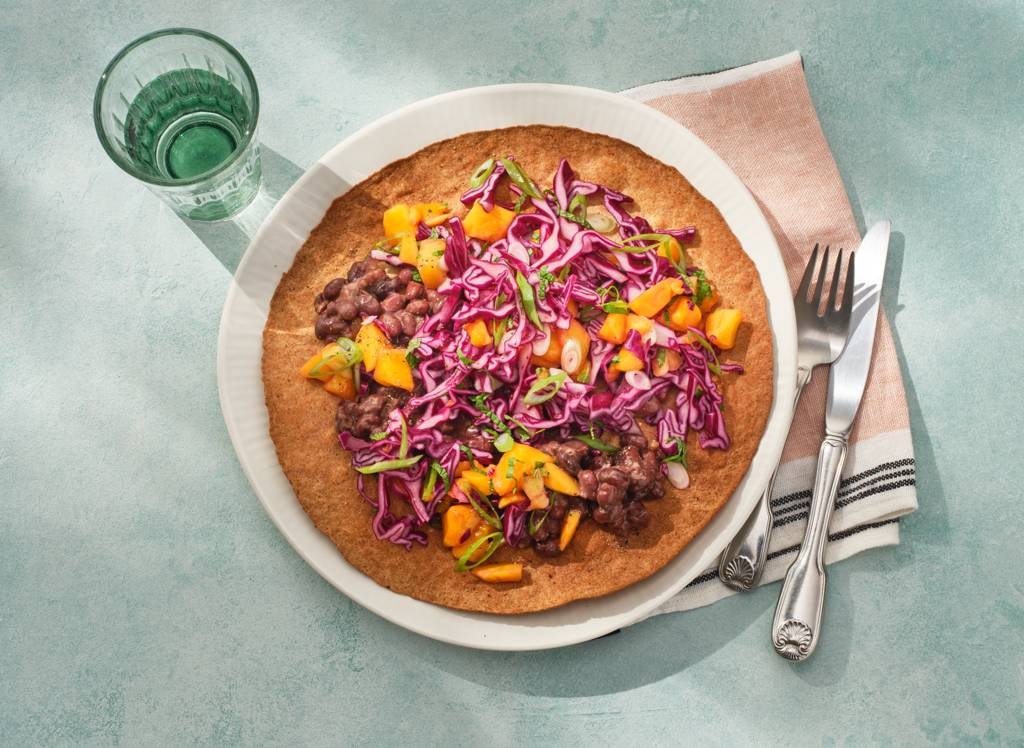 Krokante wraps met kidneybonen en kool-mangosalade recept - Allerhande ...
