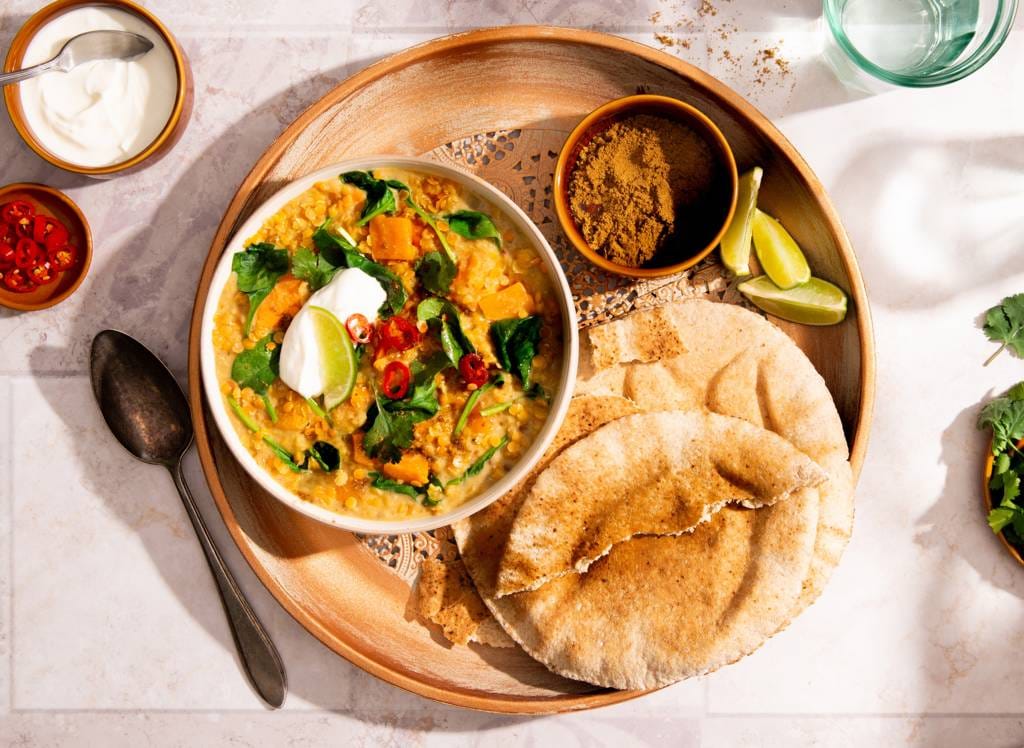 Indiase dahl met pompoen van Verstegen recept - Allerhande | Albert Heijn