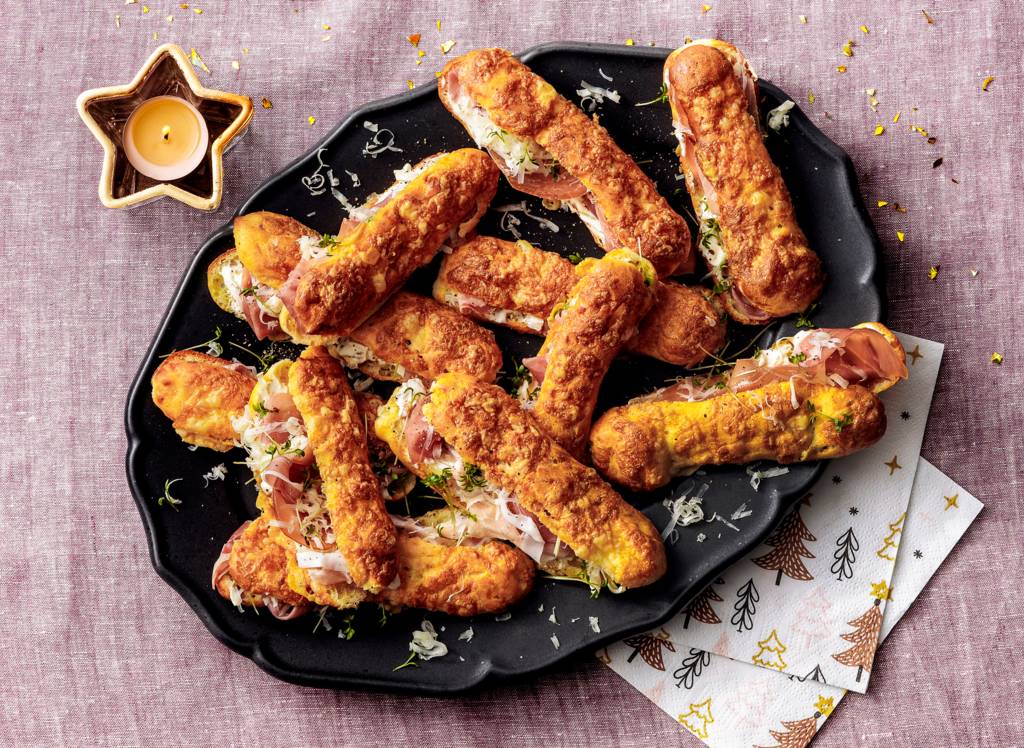 Gruyère-eclairs met ham recept - Allerhande | Albert Heijn