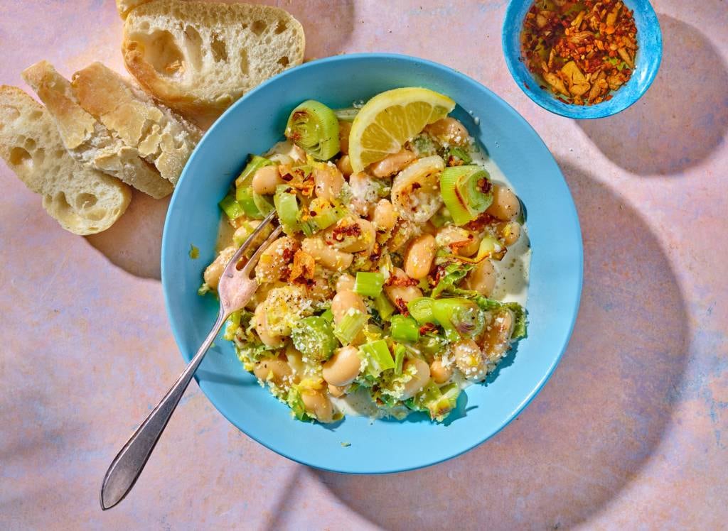 Limabonen-preistoof met kaas en knoflookolie recept - Allerhande ...