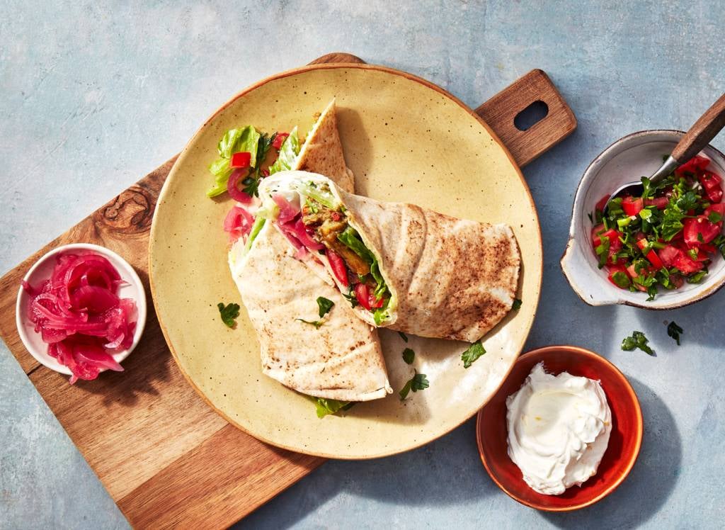 Flatbread gepofte aubergine recept - Allerhande | Albert Heijn