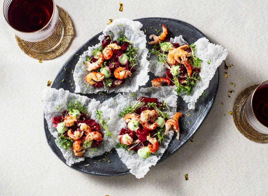 Rijstvelhapje met rivierkreeftjes en rode biet recept - Allerhande ...