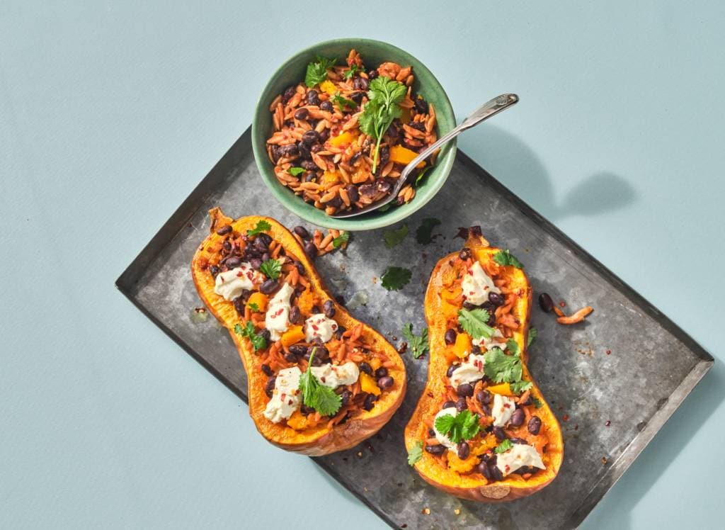 Gevulde flespompoen met romige orzo recept - Allerhande | Albert Heijn