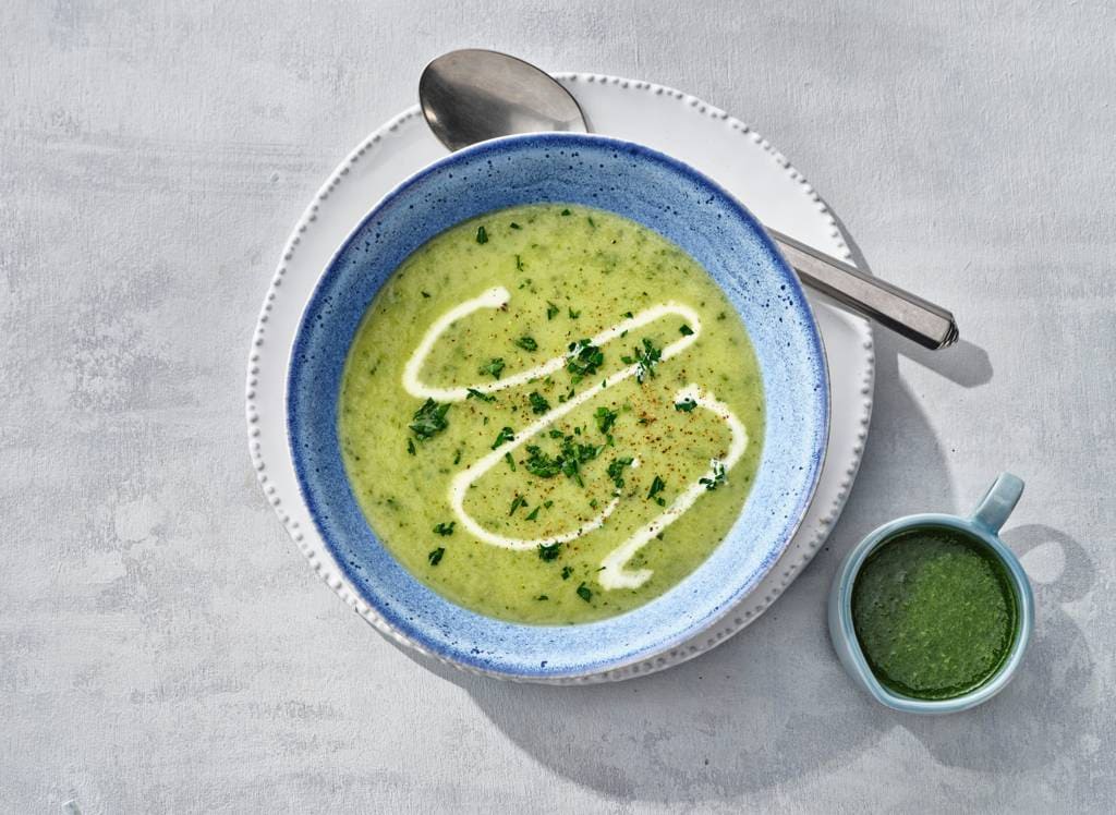 Courgettesoep met mosterd recept - Allerhande | Albert Heijn