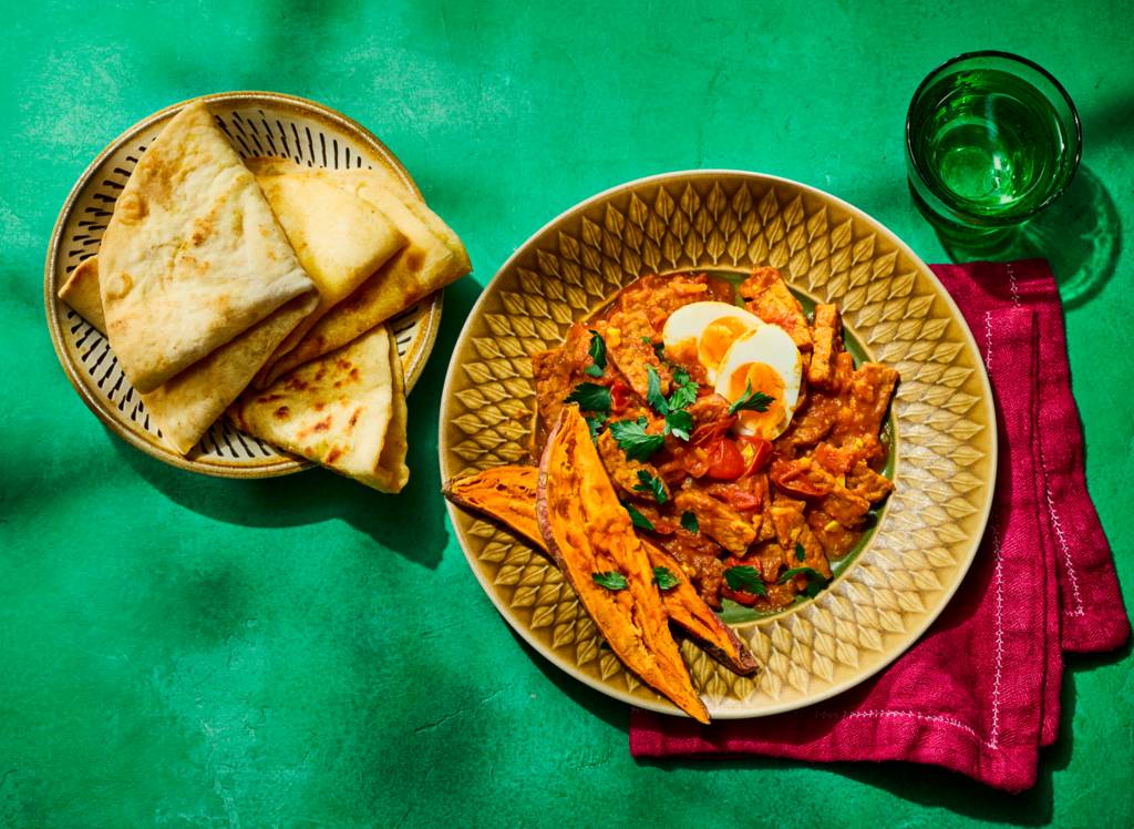 Roti met zoete aardappel en tempeh masala van London Loy (advertorial ...