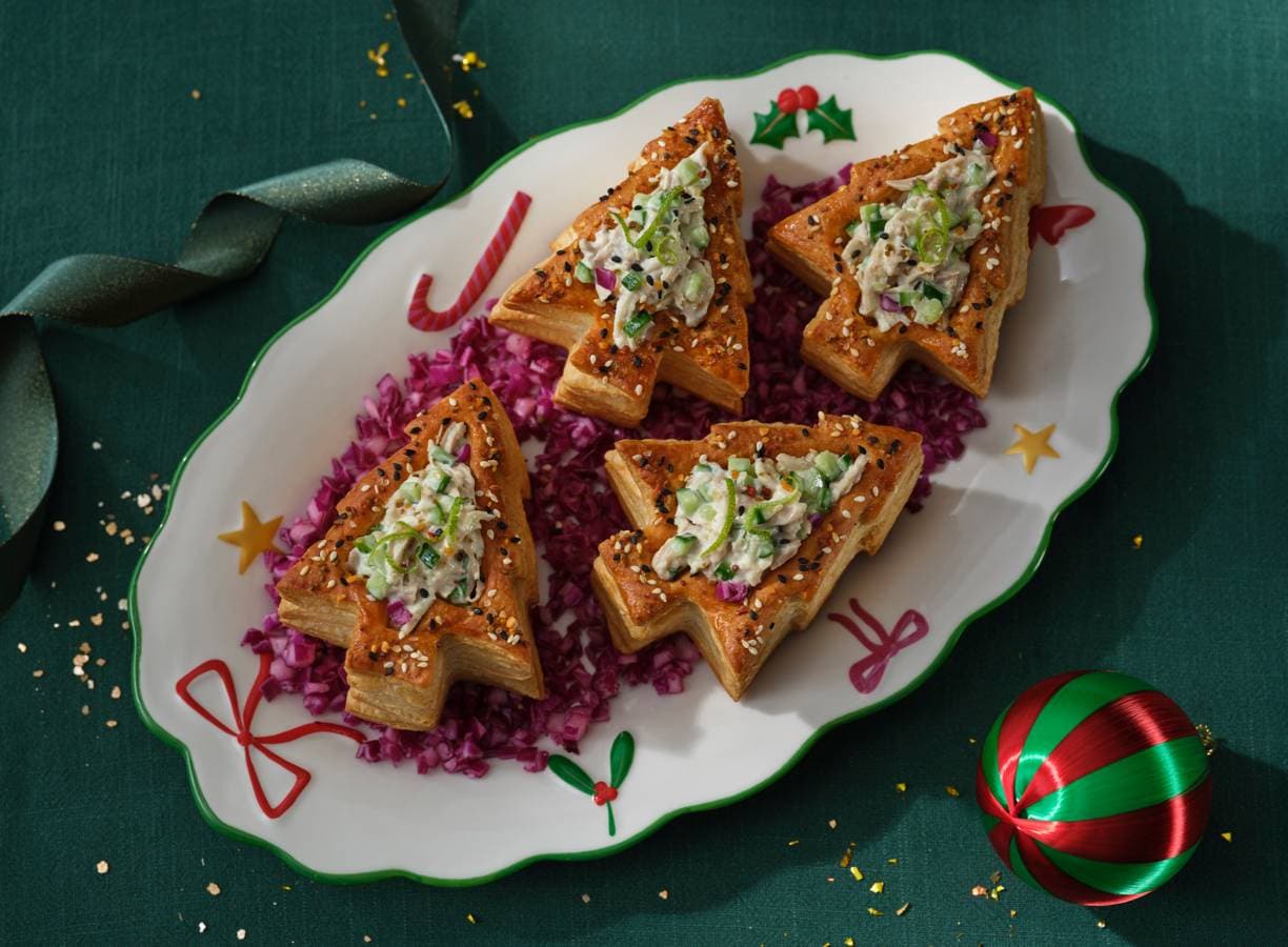 Kerstboompasteitje met kip en wasabi sesam mix (advertorial) recept ...