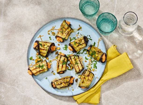 Auberginerolletjes met whipped 'nduja feta recept - Allerhande | Albert ...